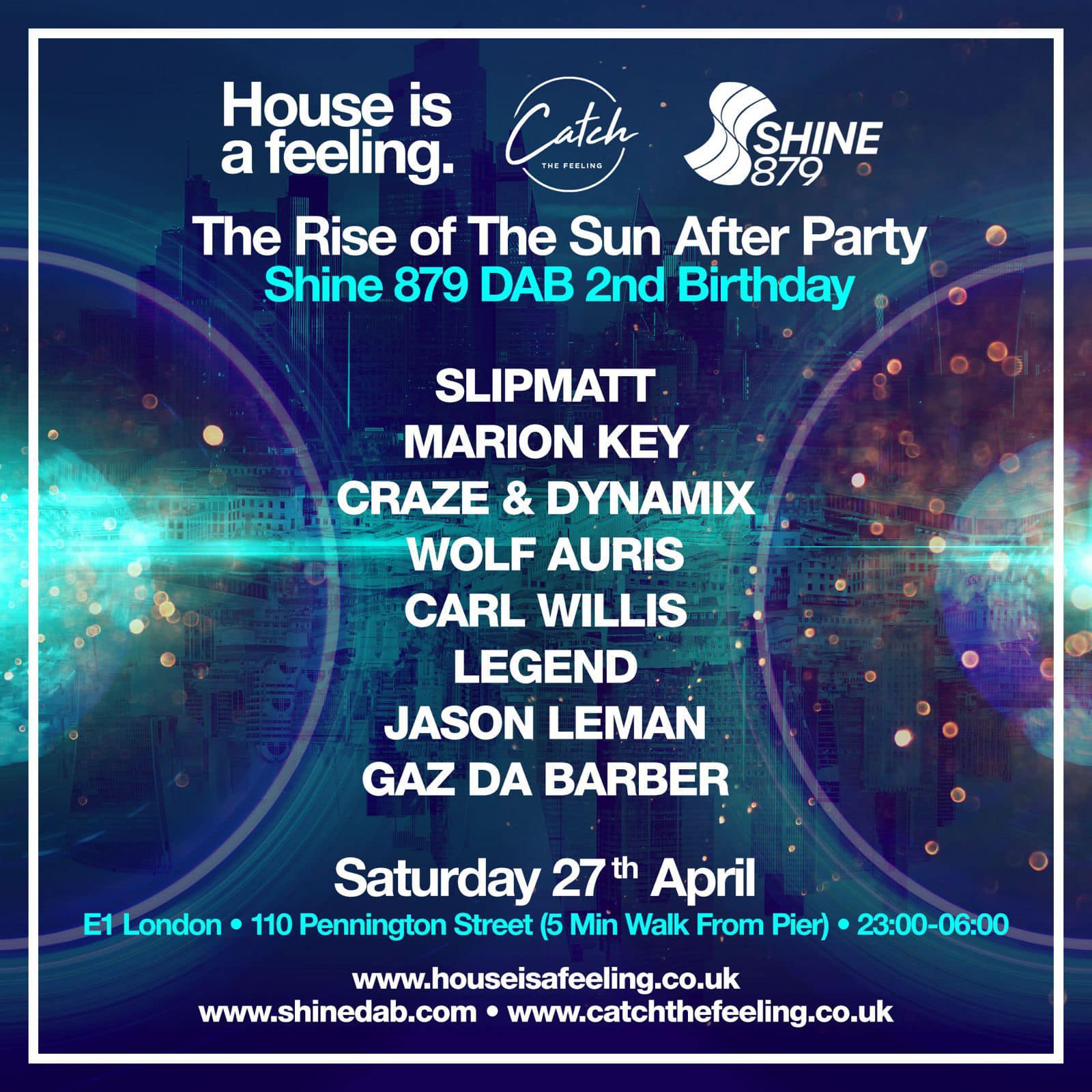 HOUSE IS A FEELING/SHINE 879 DAB/CATCH THE FEELING PRESENTS THE RISE OF ...